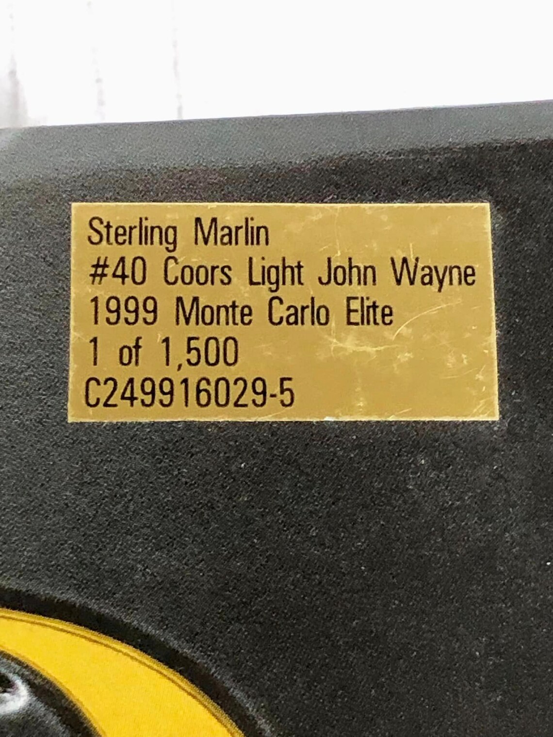Sterling Martin #40 Coors Light John Wayne 1999 Monte Carlo Elite 1:24 ...