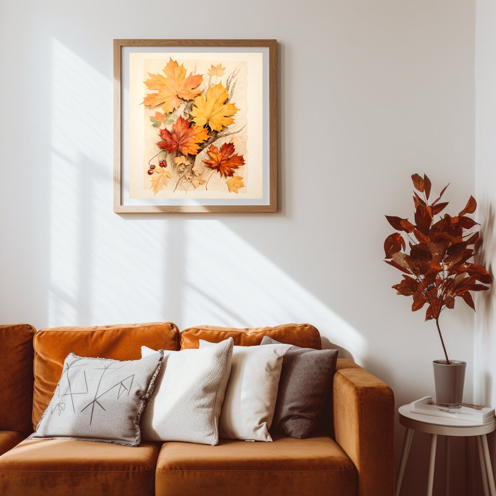 Fall Wall Decor | Autumn Foliage Print | Fall Leaves Wall Art | Digital ...