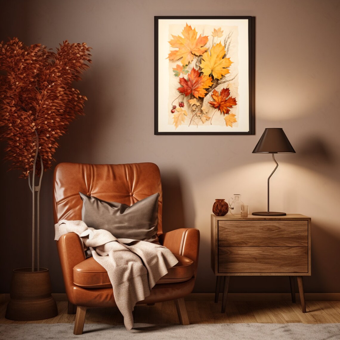 Fall Wall Decor | Autumn Foliage Print | Fall Leaves Wall Art | Digital ...