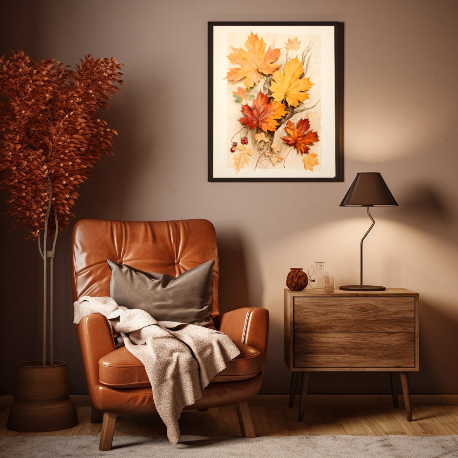 Fall Wall Decor | Autumn Foliage Print | Fall Leaves Wall Art | Digital ...