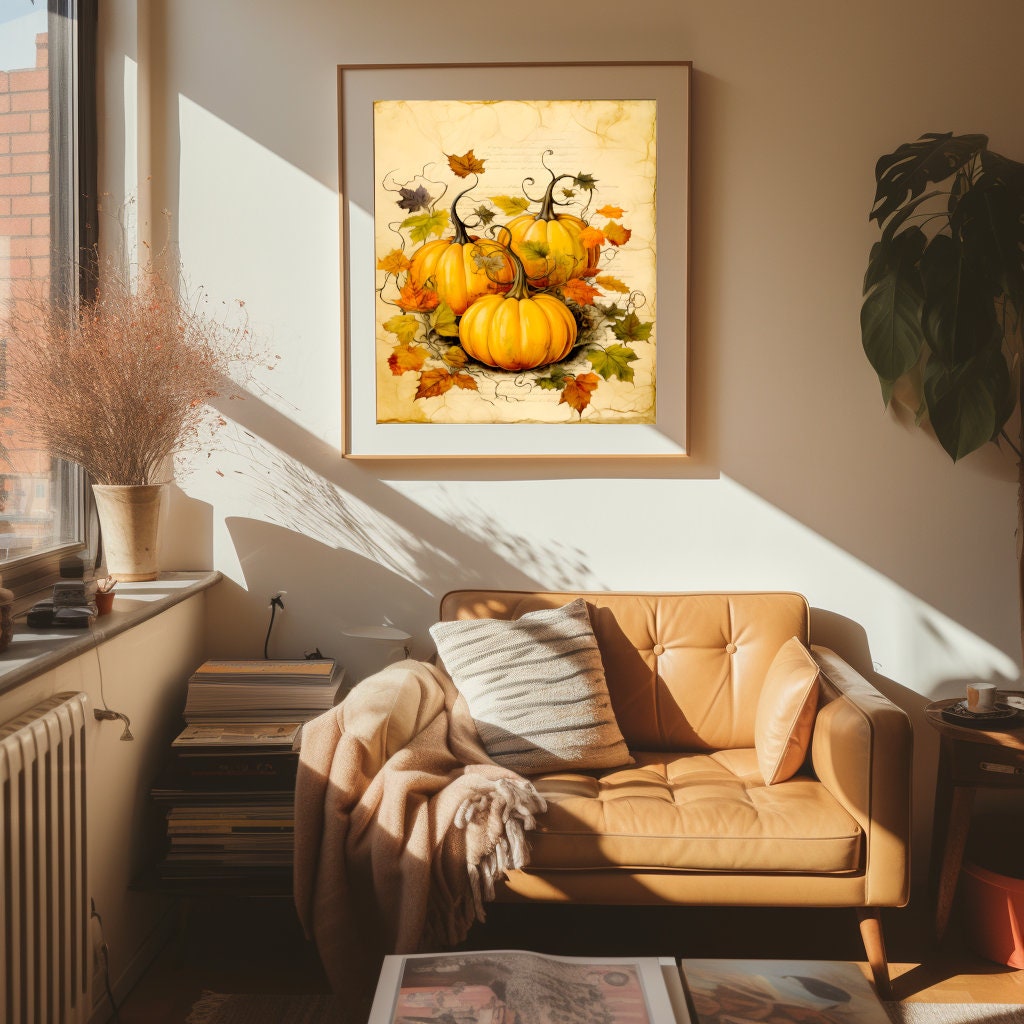 Autumn Wall Decor | Pumpkins Wall Art | Digital Download - Etsy