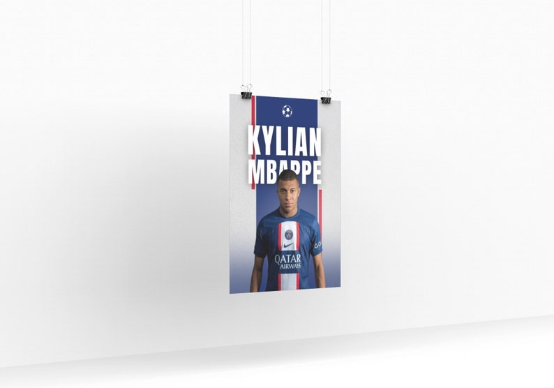 Kylian Mbappe Digital Design - Etsy