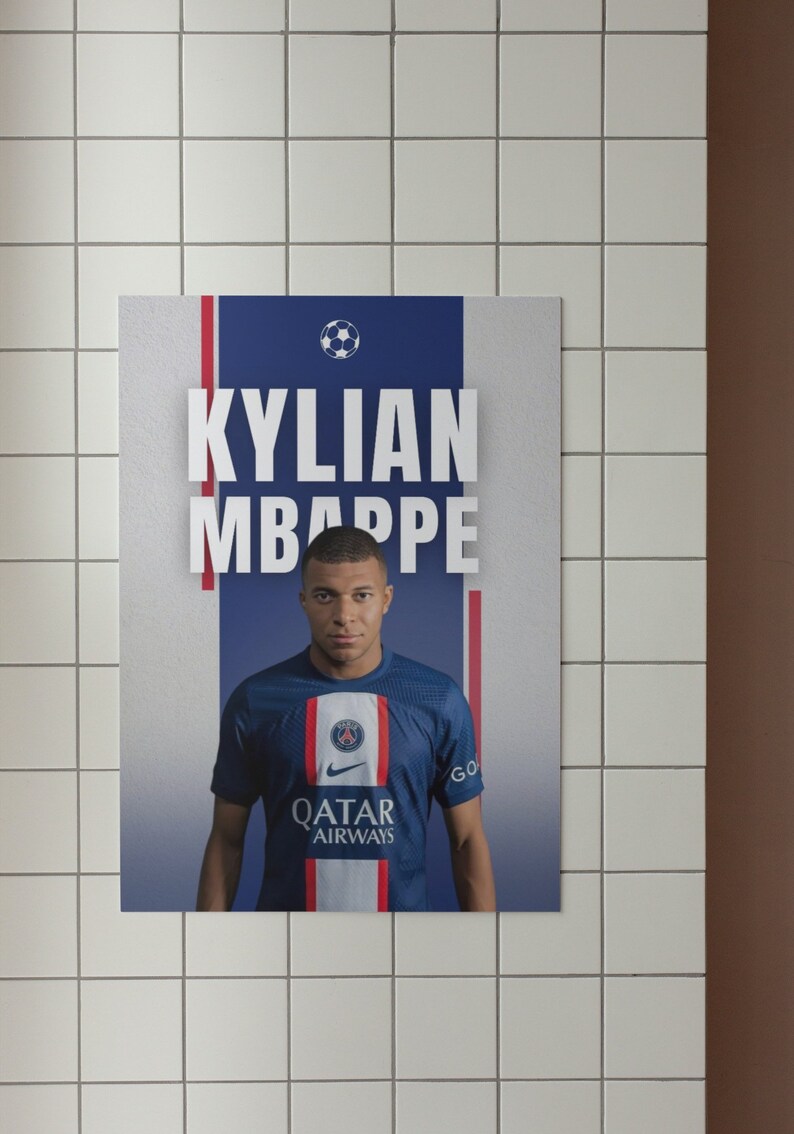 Kylian Mbappe Digital Design - Etsy