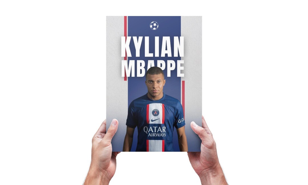 Kylian Mbappe Digital Design - Etsy
