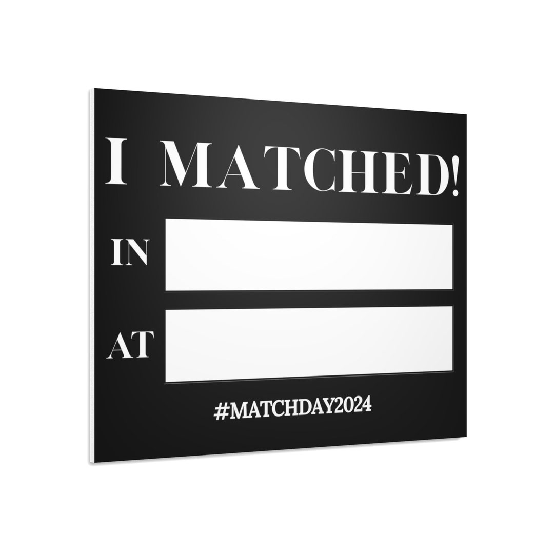 Match Day Sign Black - Etsy