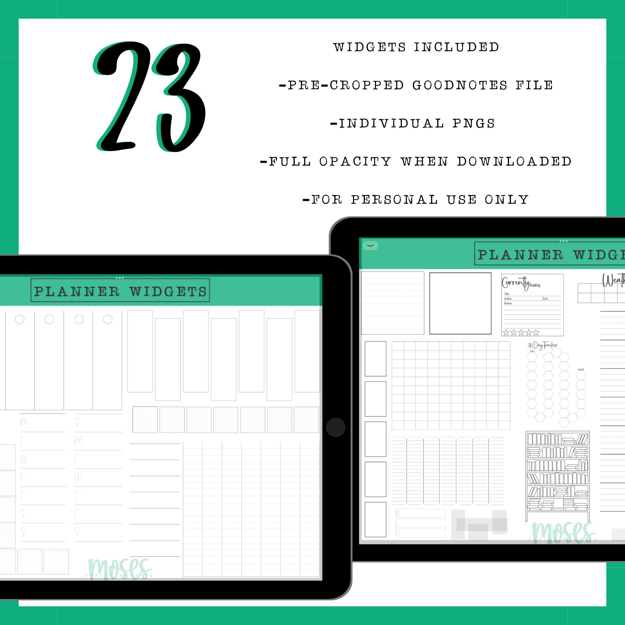 Widget Stickers for All Digital Planning Mark up Apps - Etsy