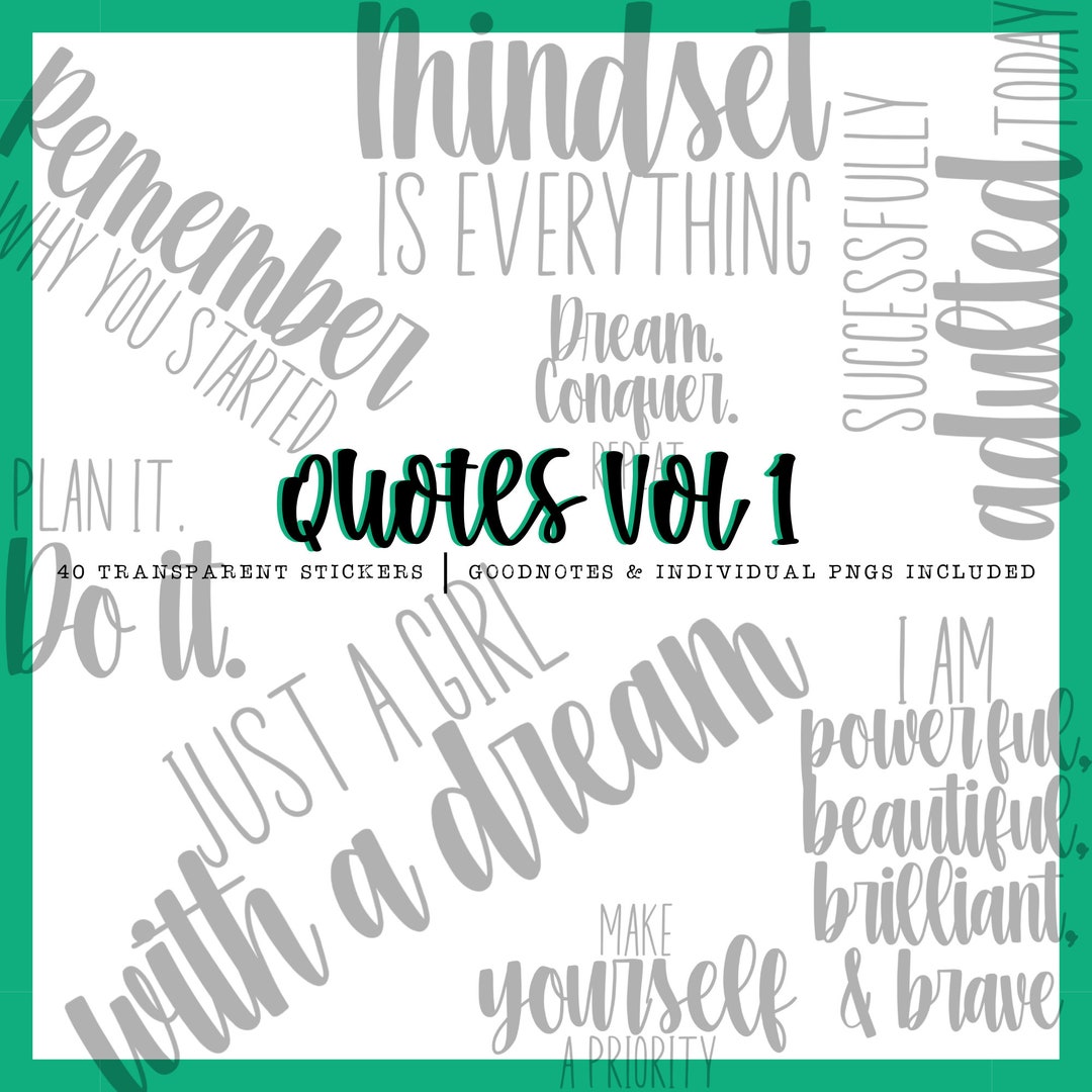Quotes- 40 | Goodnotes | Xodo | Notability | Zoomnotes - Etsy