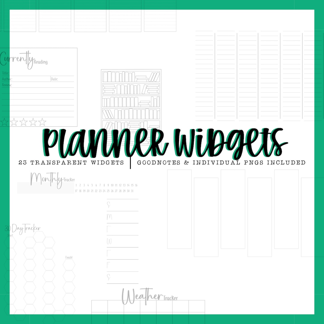 Widget Stickers for All Digital Planning Mark up Apps - Etsy