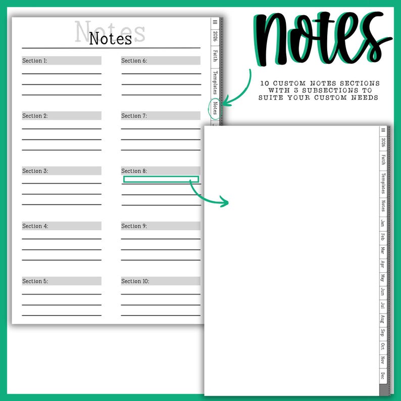 2026 Digital Christian Planner PORTRAIT | Faith Planner | Sunday ...