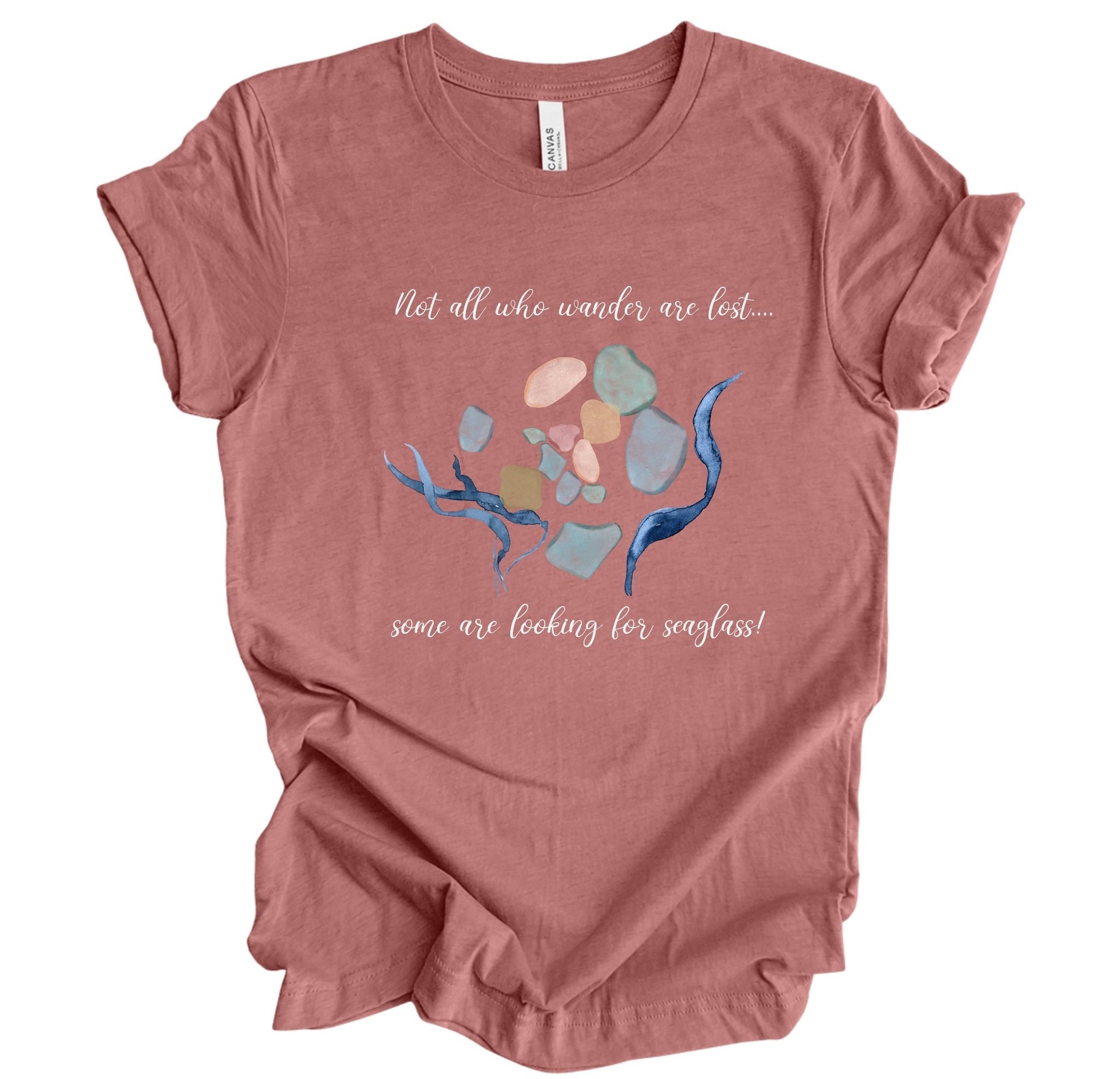 Sea Glass Hunting T Shirt, Sea Glass Tshirt, Womens Sea Glass Shirt ...