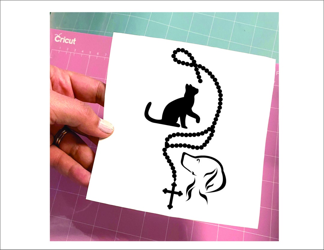 Rosary, Decal, Virgin Mary, Cat Stickers, Dog Decal, Pet Gift, Dog ...