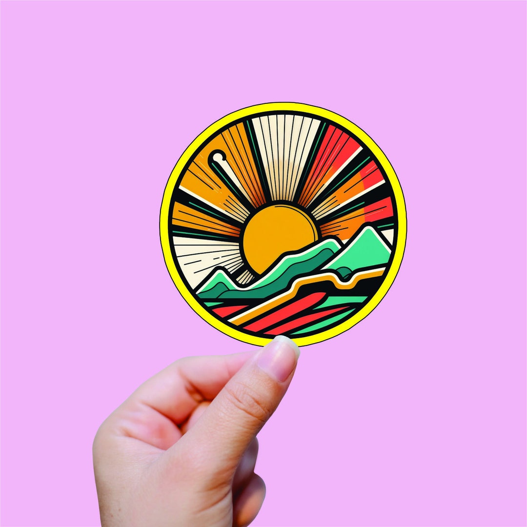 Sunrise Sticker, Sun Sticker, Beach Stickers, Adventure Sticker, Sunset ...