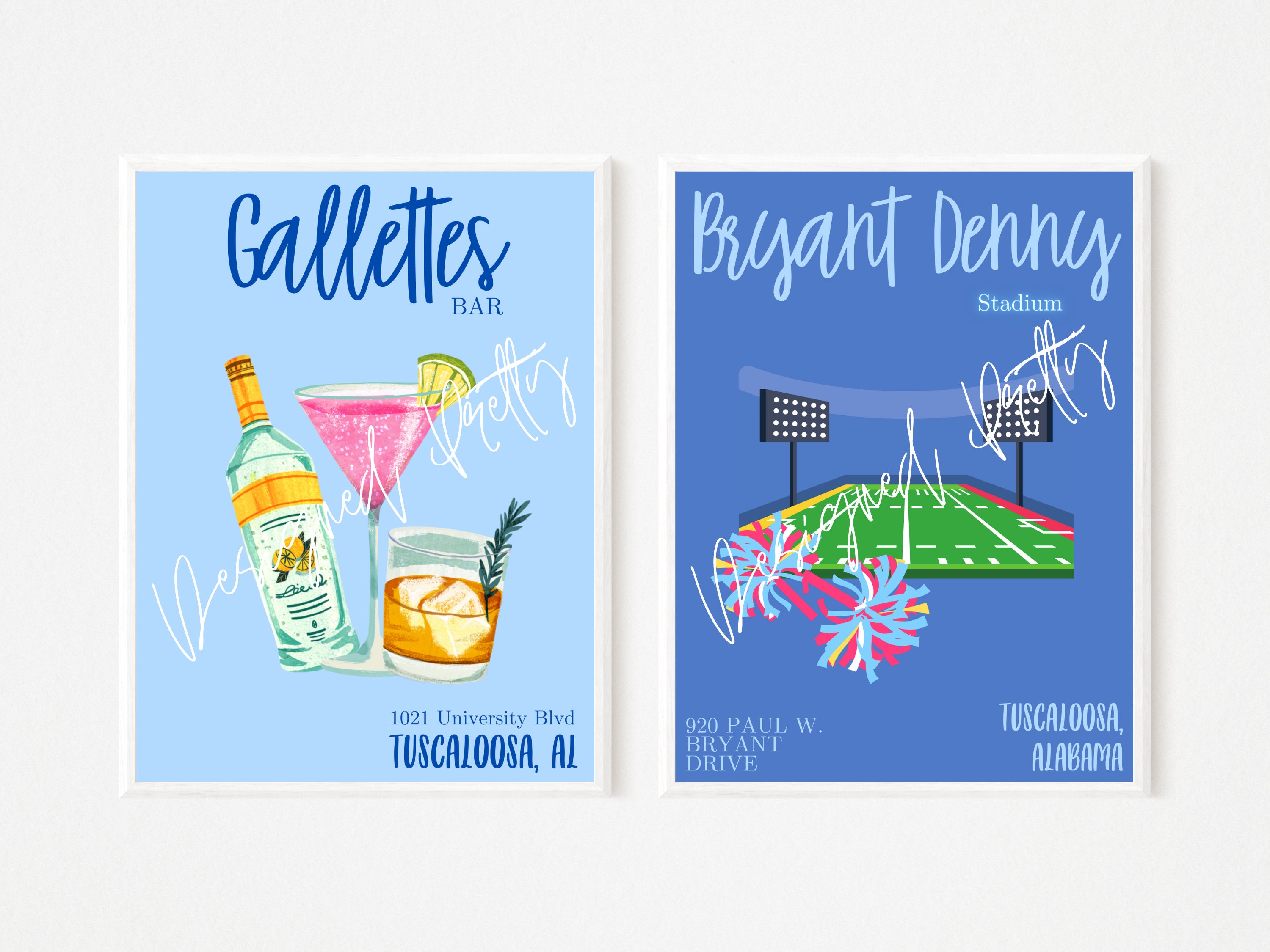 Alabama University Prints – Tuscaloosa Dorm Decor (digital Download) - Etsy