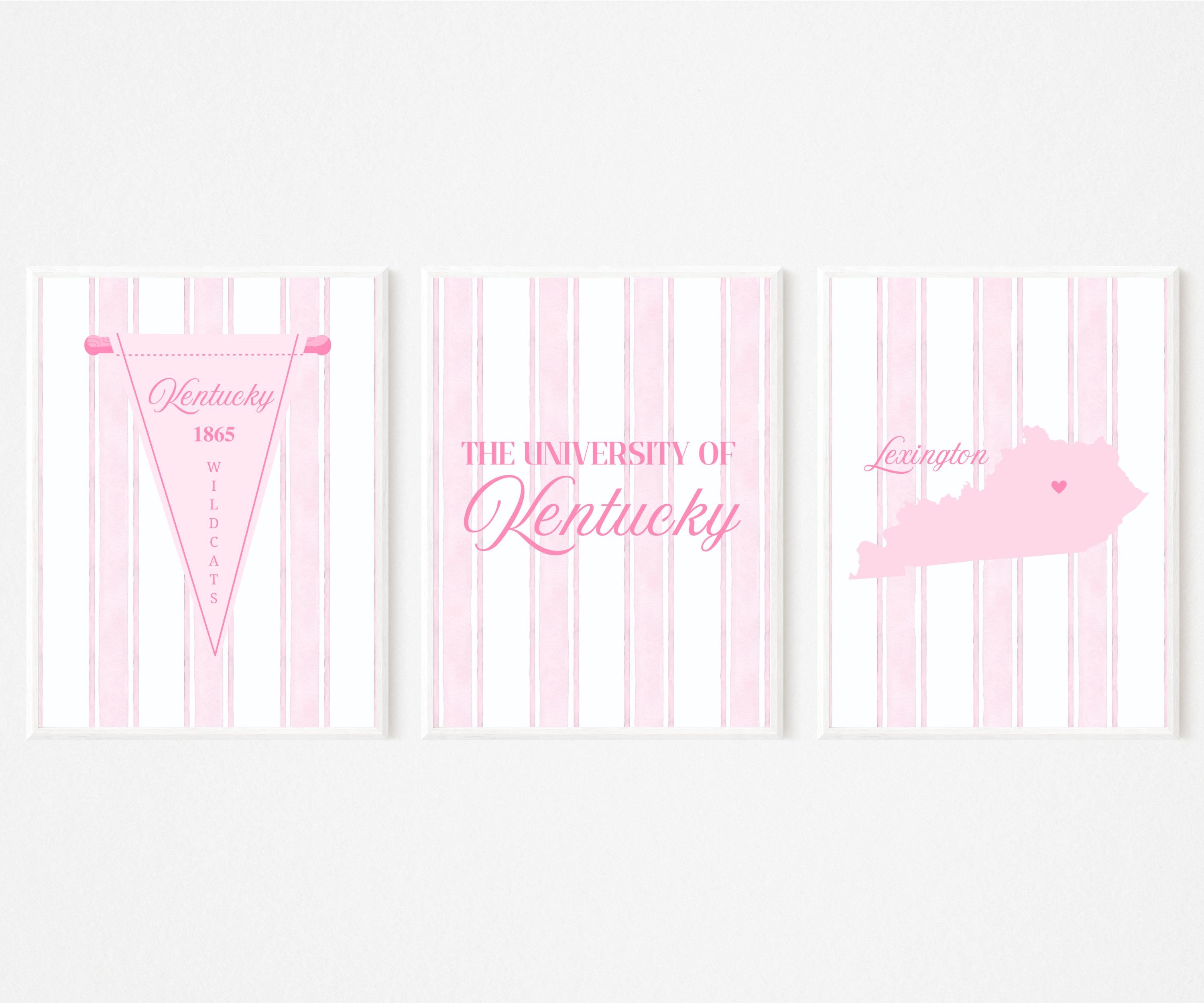 Pink University of Kentucky Digital Prints - Stripes and Pennants - SET ...
