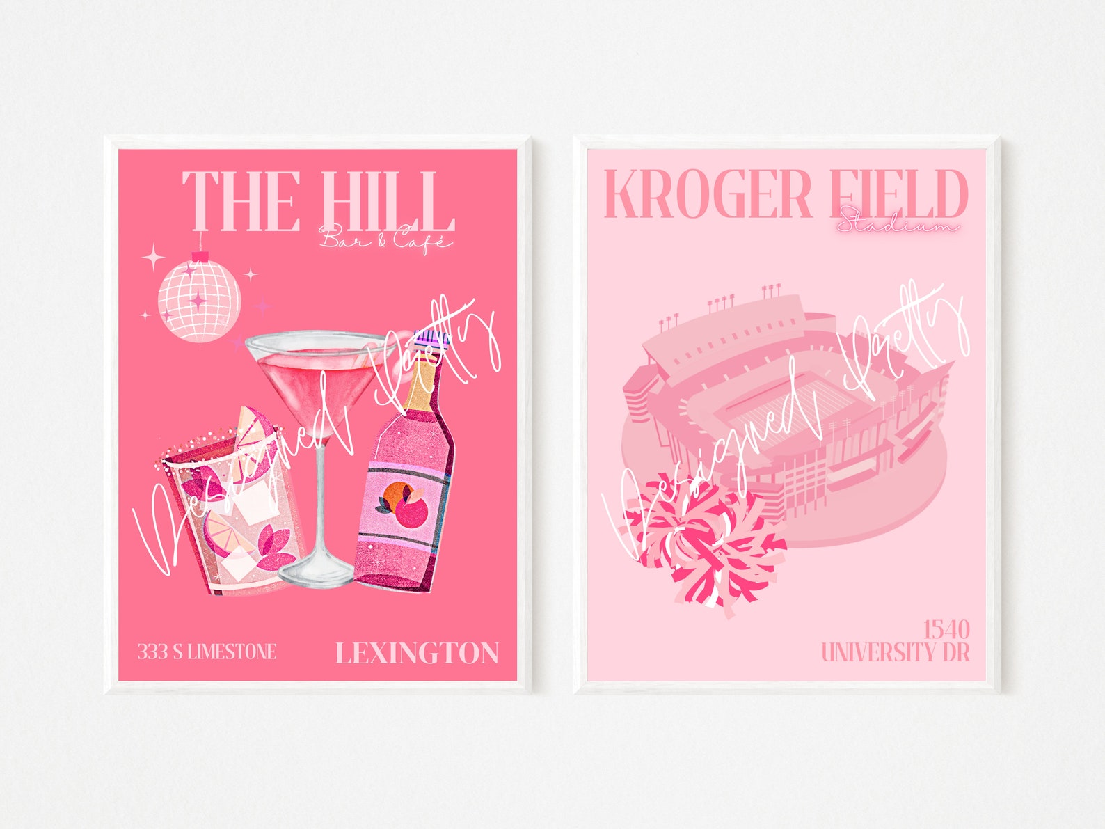 PINK University of Kentucky Digital Prints - Digital Download - SET OF ...