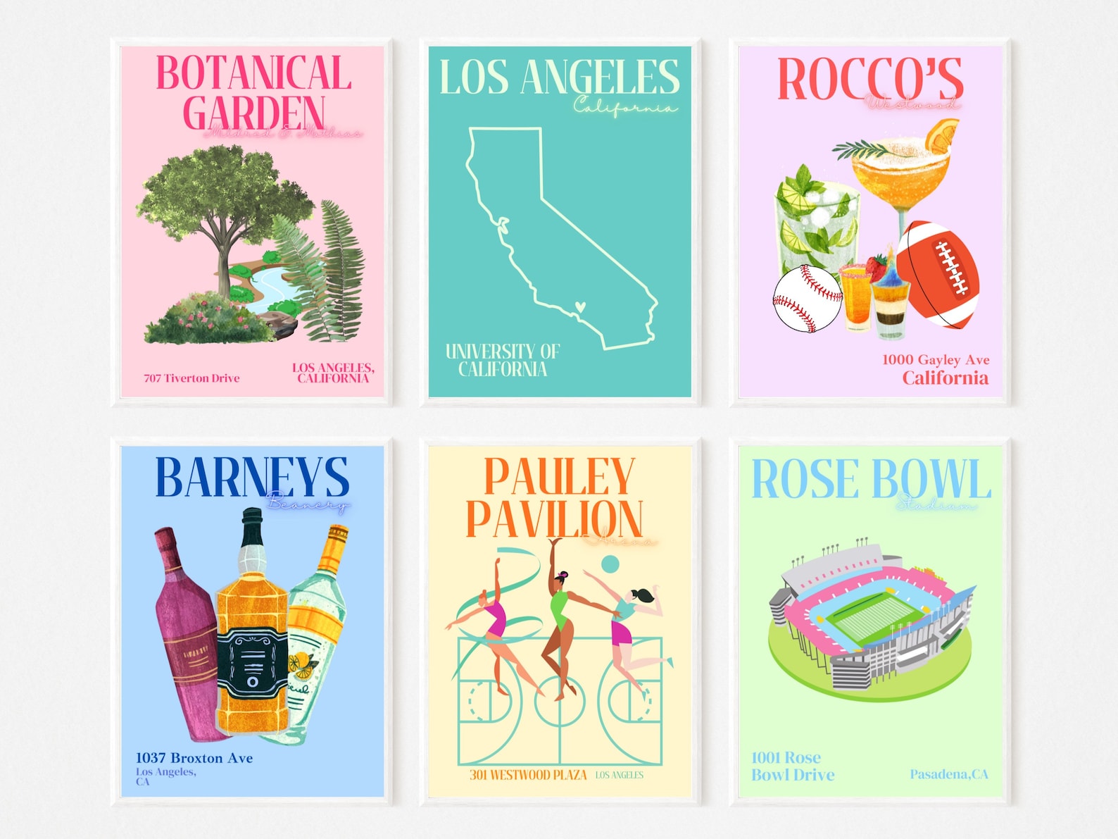 UCLA - University of California Los Angeles Preppy Digital Prints - SET ...