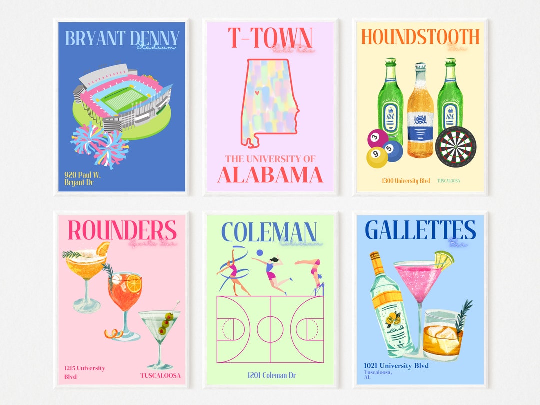Alabama Cute Digital Prints - Digital Download - SET OF 6 - Etsy