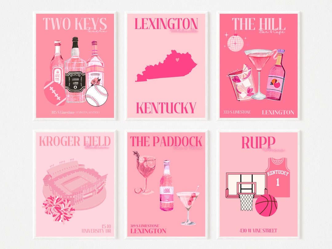 PINK University of Kentucky Digital Prints - Digital Download - SET OF ...