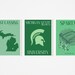 Cute Michigan State Digital Prints - SET OF 3 - Etsy
