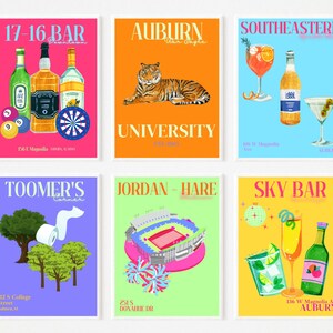Auburn University Preppy Digital Prints V.1 SET OF 6 - Etsy
