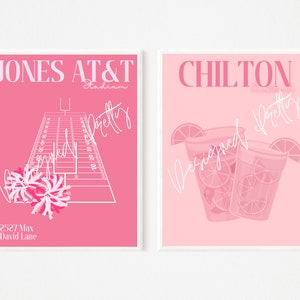 Texas Tech University - PINK Preppy Digital Prints - SET OF 6 - Etsy