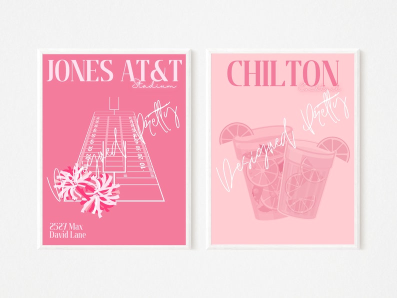 Texas Tech University - PINK Preppy Digital Prints - SET OF 6 - Etsy