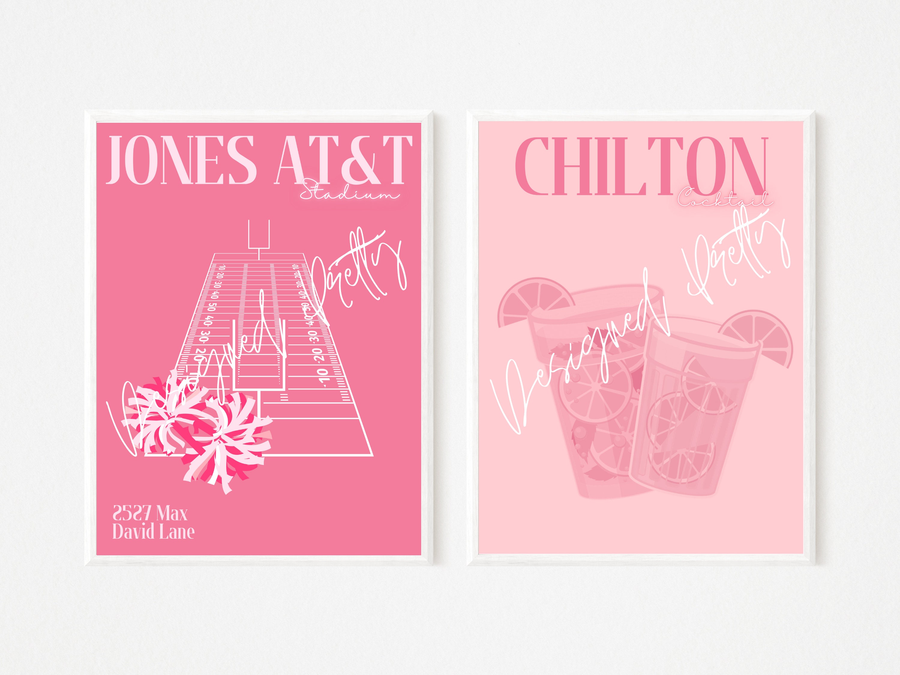 Texas Tech University - PINK Preppy Digital Prints - SET OF 6 - Etsy