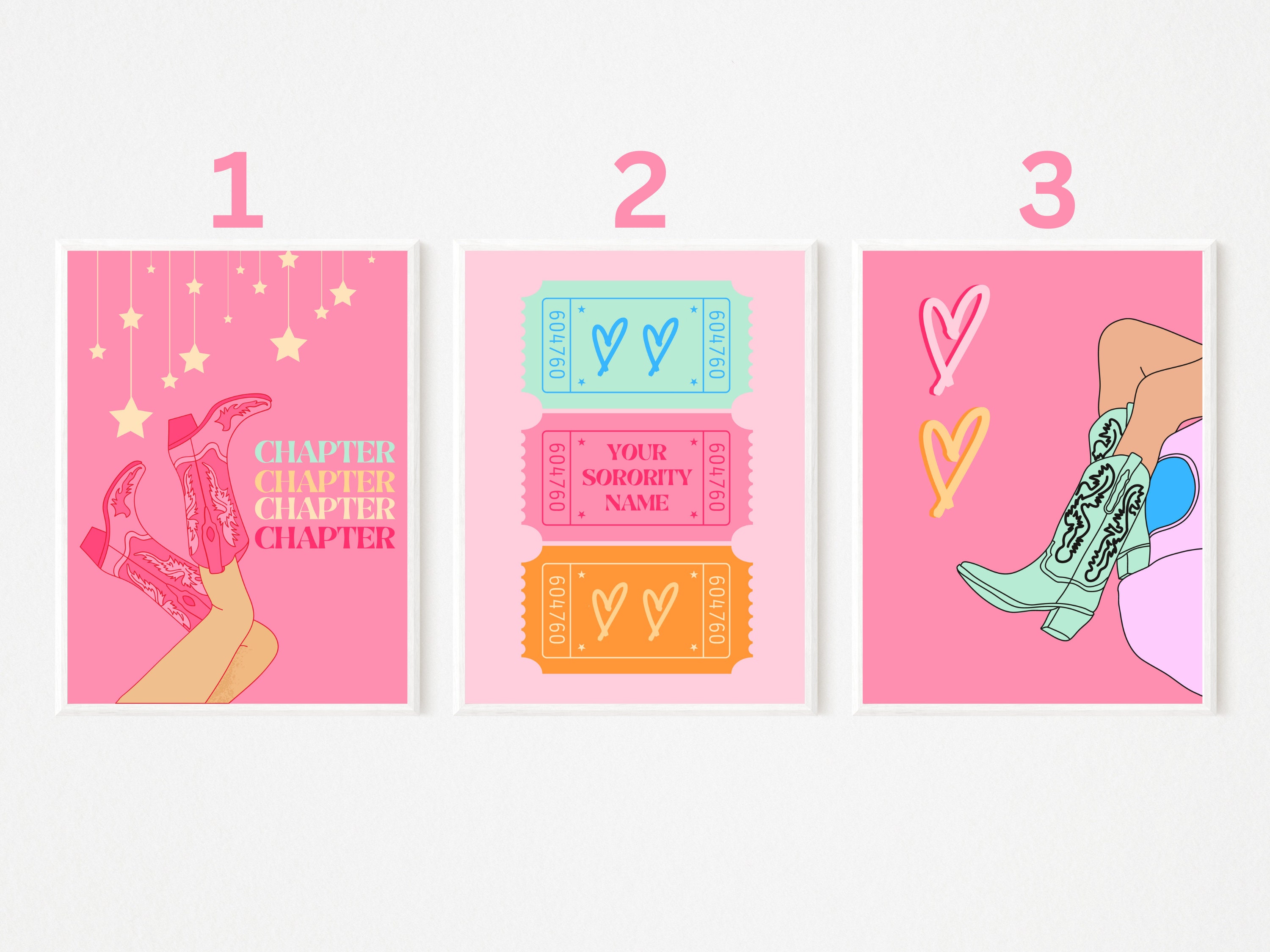 1 CUSTOM SORORITY Wall Art Digital Download Prints Single - Etsy