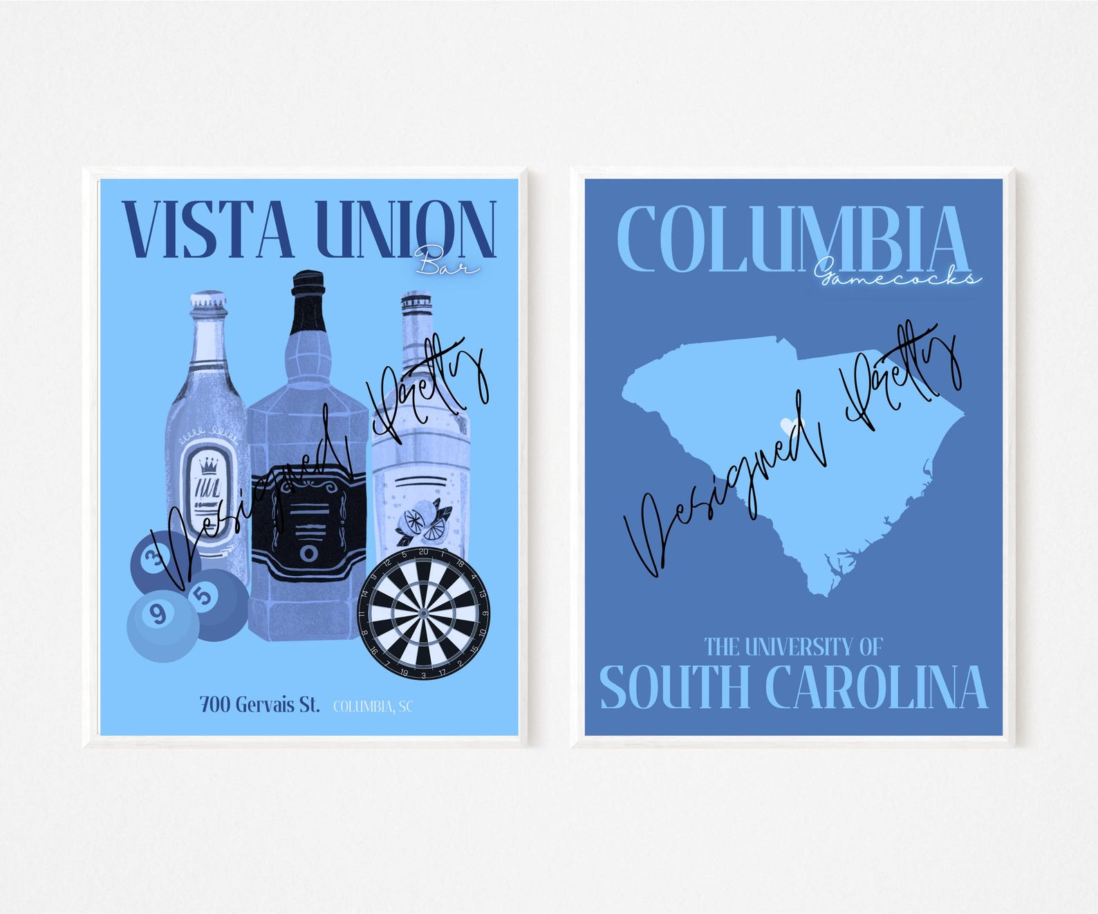 BLUE USC Prints - 6 Digital Wall Art - Digital Download - Etsy