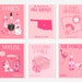 PINK University of Oklahoma Prints Digital Download SET OF 6 - Etsy