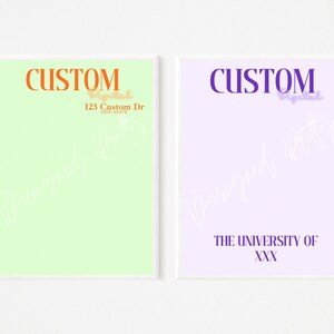 CUSTOM - College/university Preppy Digital Prints - Etsy