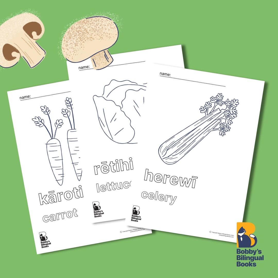 Printable Colouring Sheets - Māori Vegetables - 10 Pages - Etsy