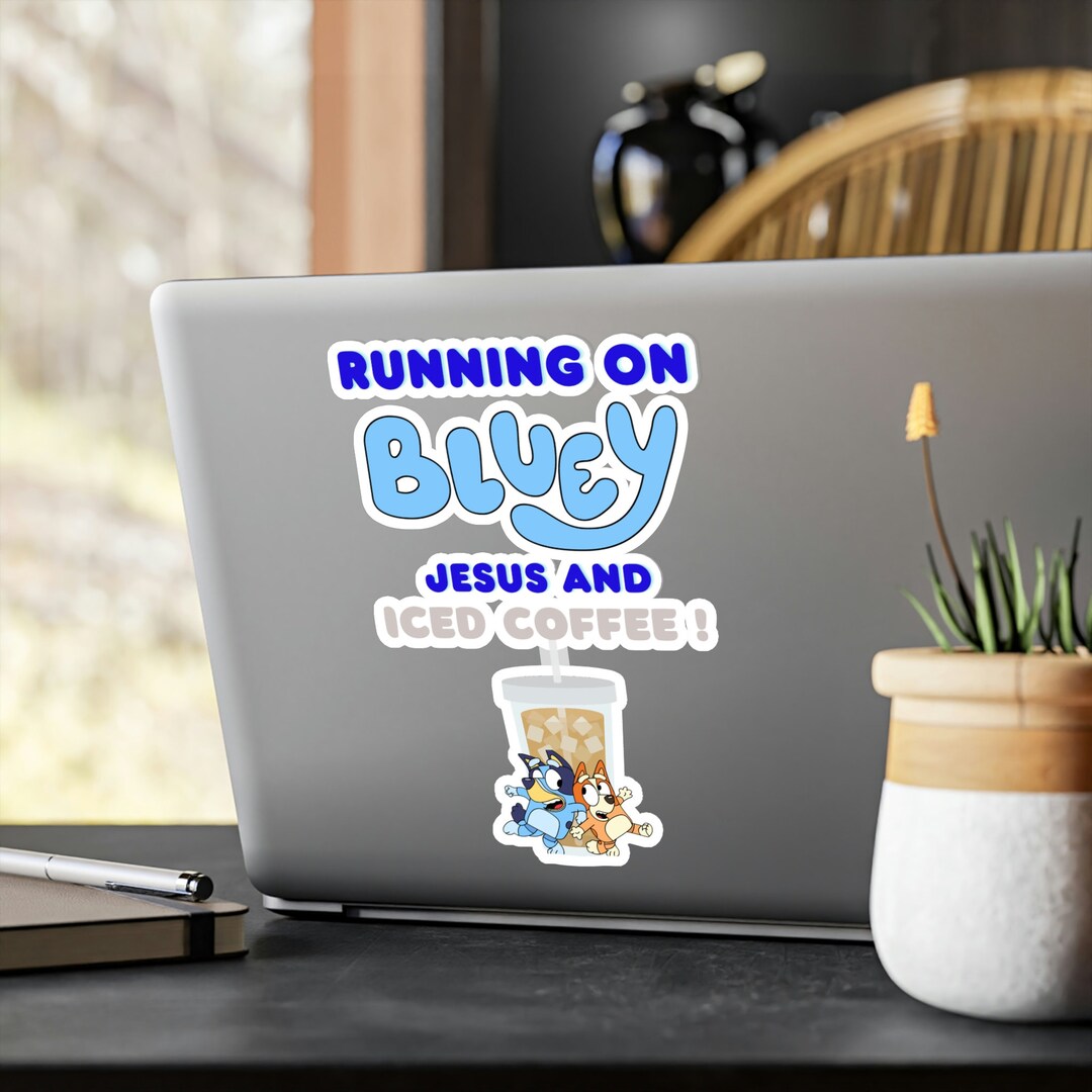 Bluey, Jesus, and Iced Coffee Kiss-cut Vinyl Decals - Etsy