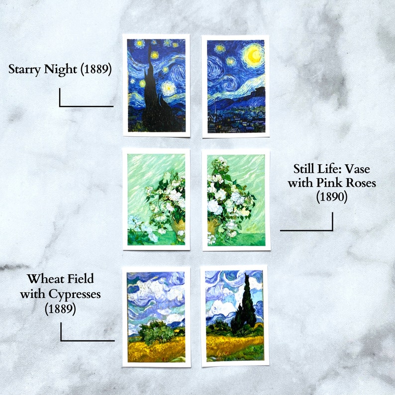 Miniature Van Gogh Paintings Dollhouse Wall Art 1:12 Scale Van - Etsy