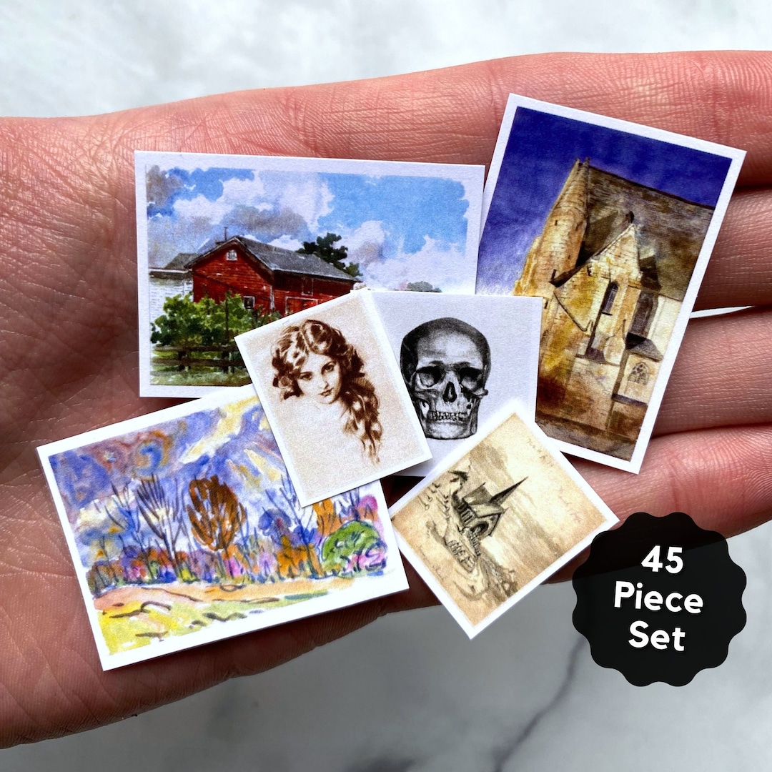 Miniature Art Prints – 1:12 Scale Dollhouse Drawings (digital Download ...