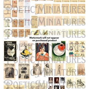 Miniature Letters Envelopes Posters Dollhouse Decor 1:12 Scale ...