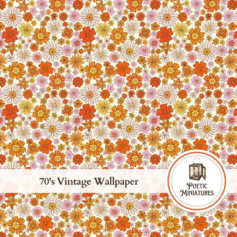 70s Wallpaper for Dollhouse - Etsy