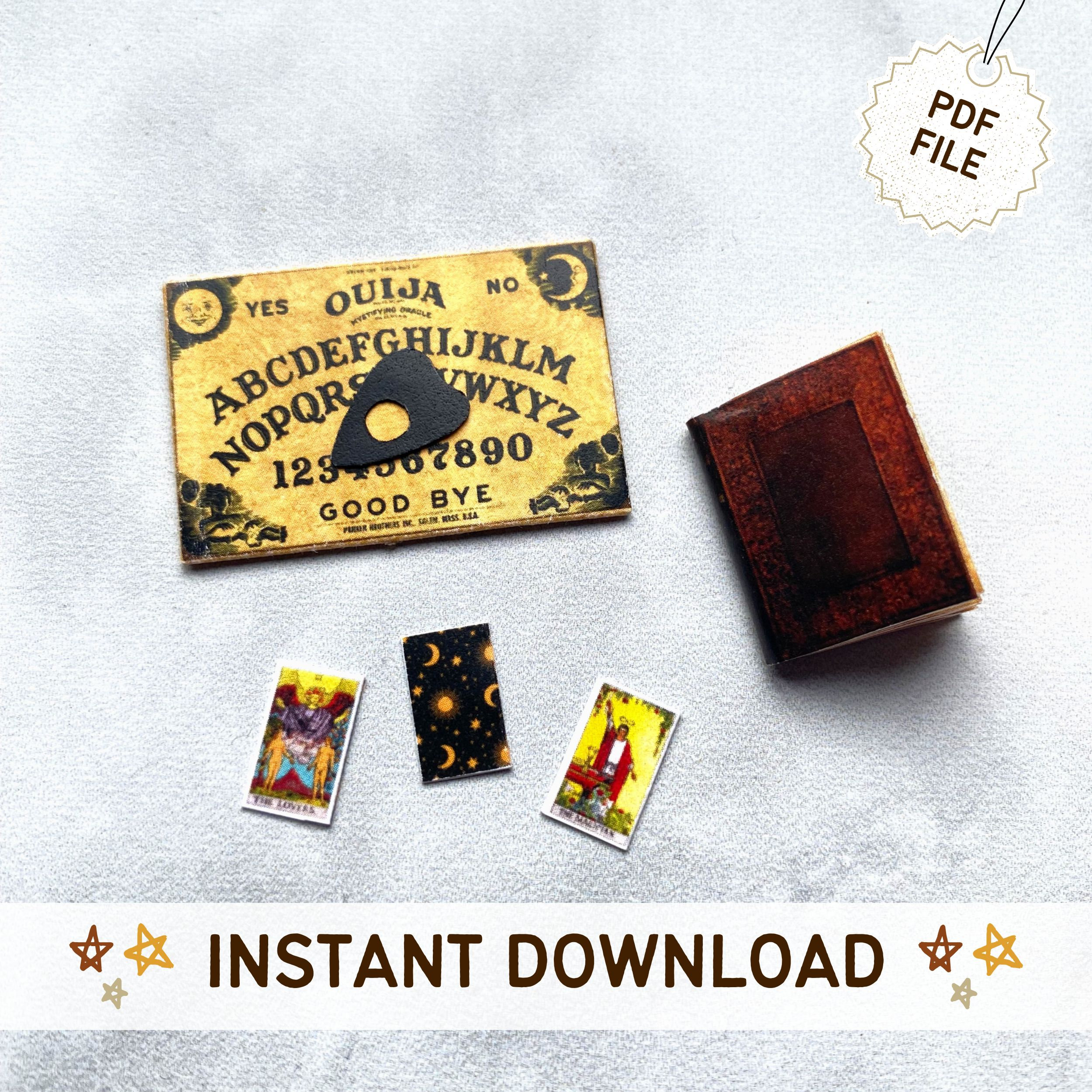 Miniature Ouija Board Set 1:12 Scale Ouija Board Tarot Cards Spooky ...