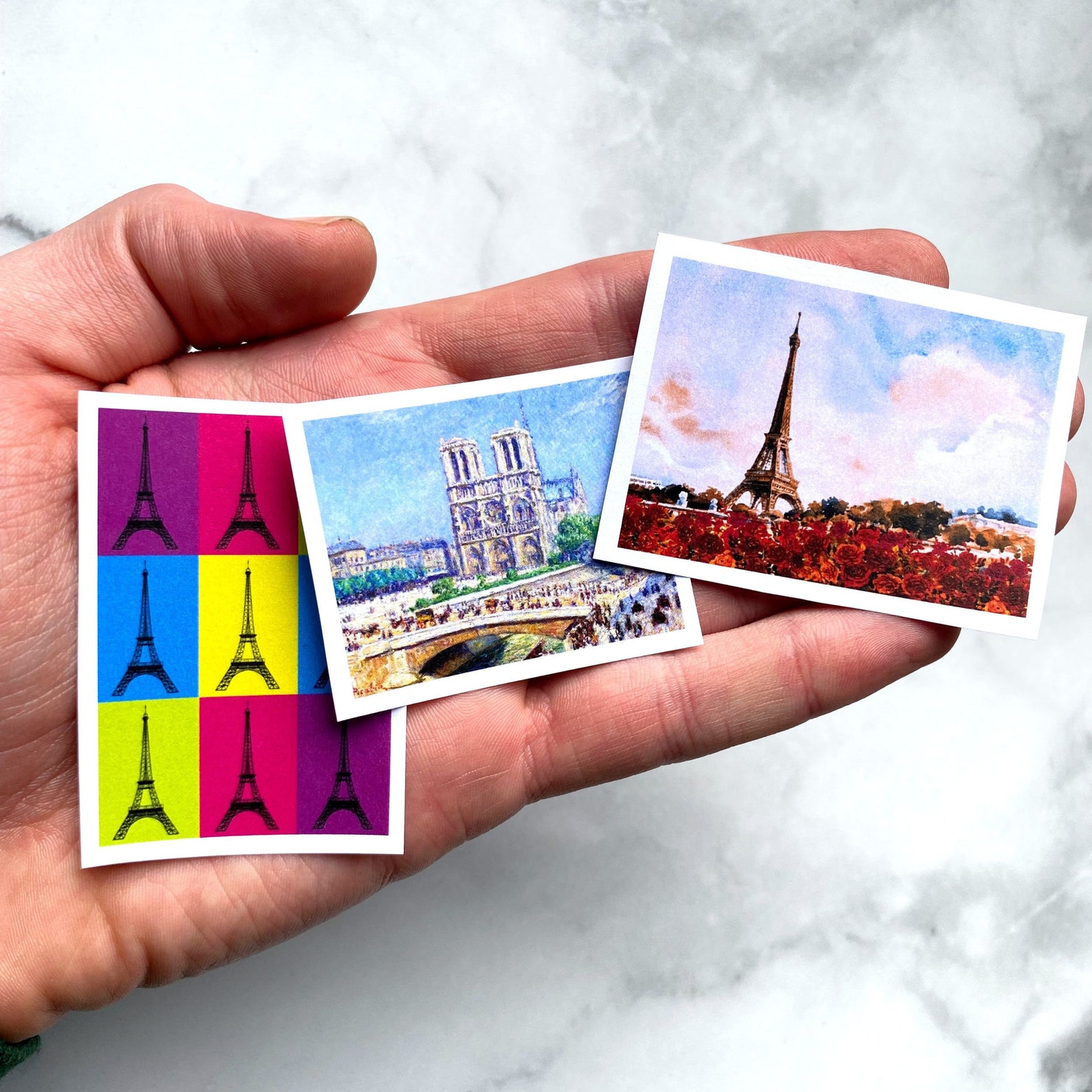 Miniature Paris Photographs Miniature Decor Wall Art Postcards 1:12 ...