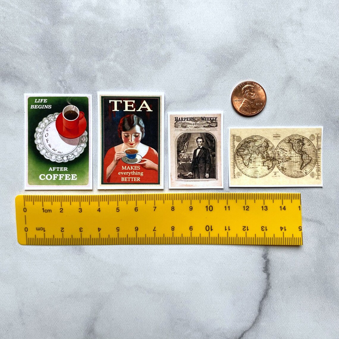 Miniature Letters Envelopes Posters Dollhouse Decor 1:12 Scale ...