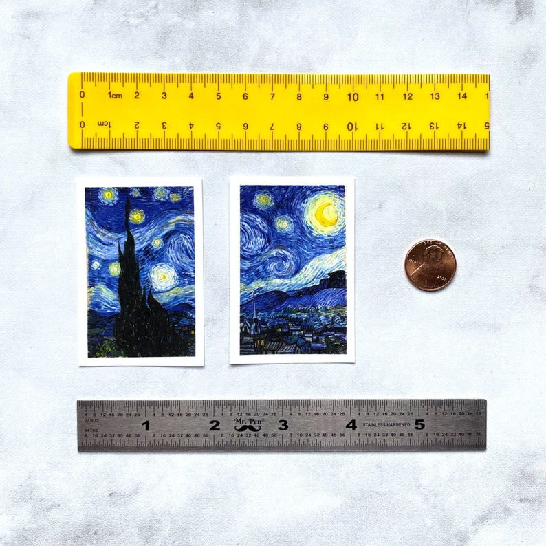 Miniature Van Gogh Paintings Dollhouse Wall Art 1:12 Scale Van - Etsy