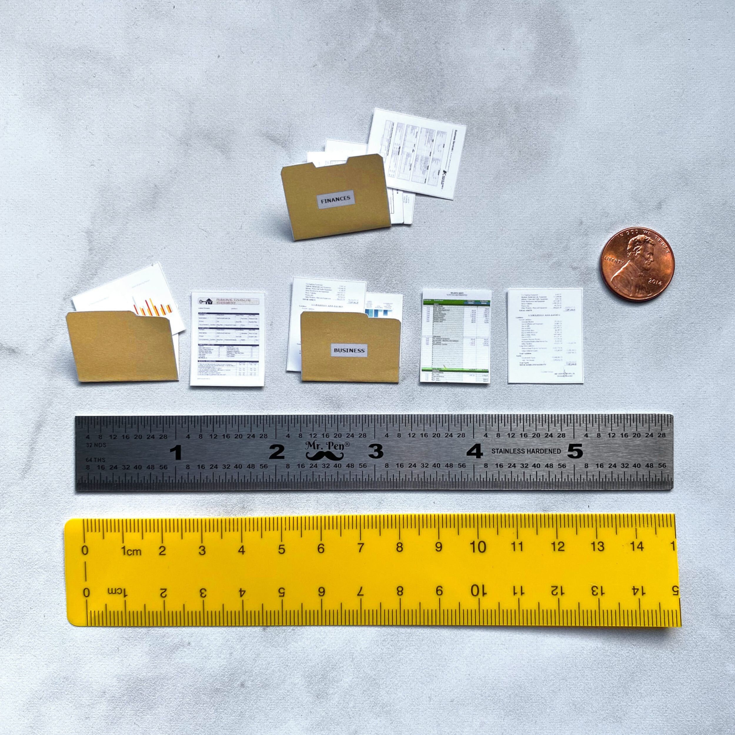 Dollhouse File Folders Miniature Business Documents Digital Download 40 ...