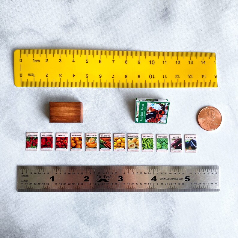 Miniature Seed Packets Garden Set Miniature Garden Magazine for 1:12 ...