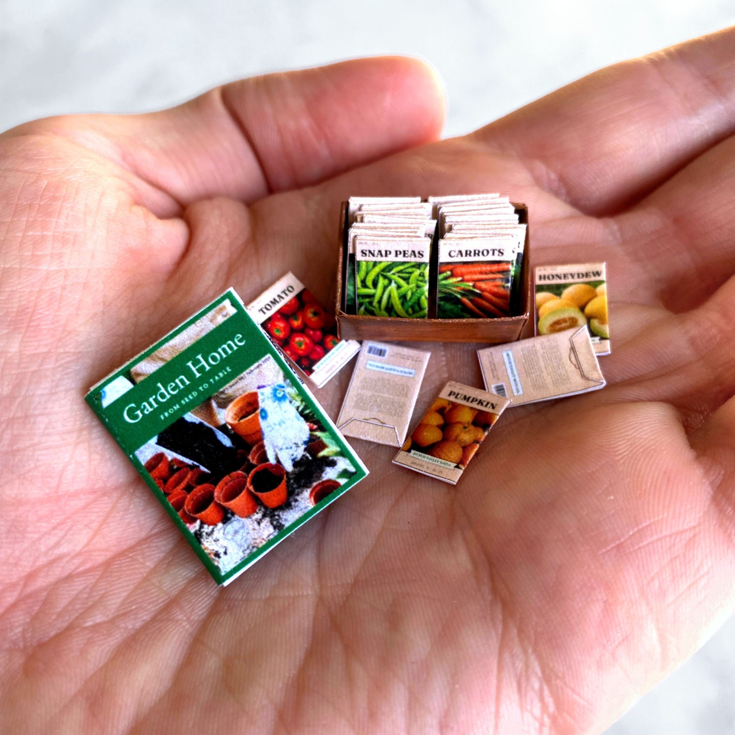 Miniature Seed Packets Garden Set Miniature Garden Magazine for 1:12 ...