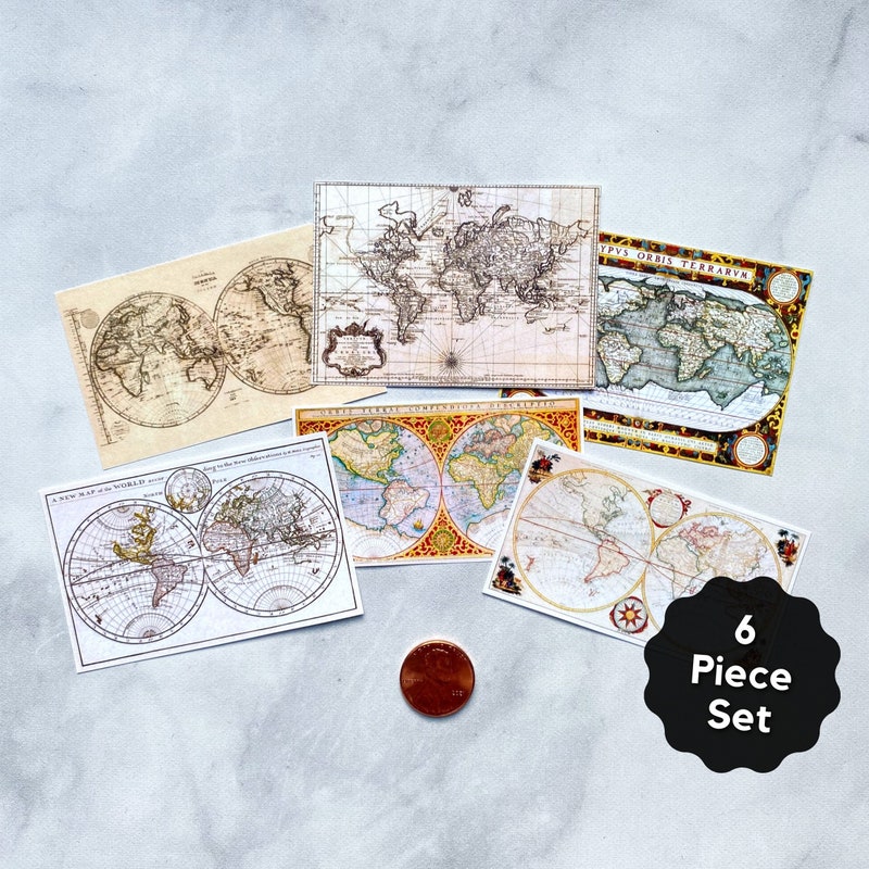 World Map Tiny - Etsy