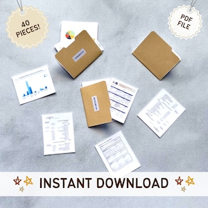 Dollhouse File Folders - Miniature Business Documents - Digital ...