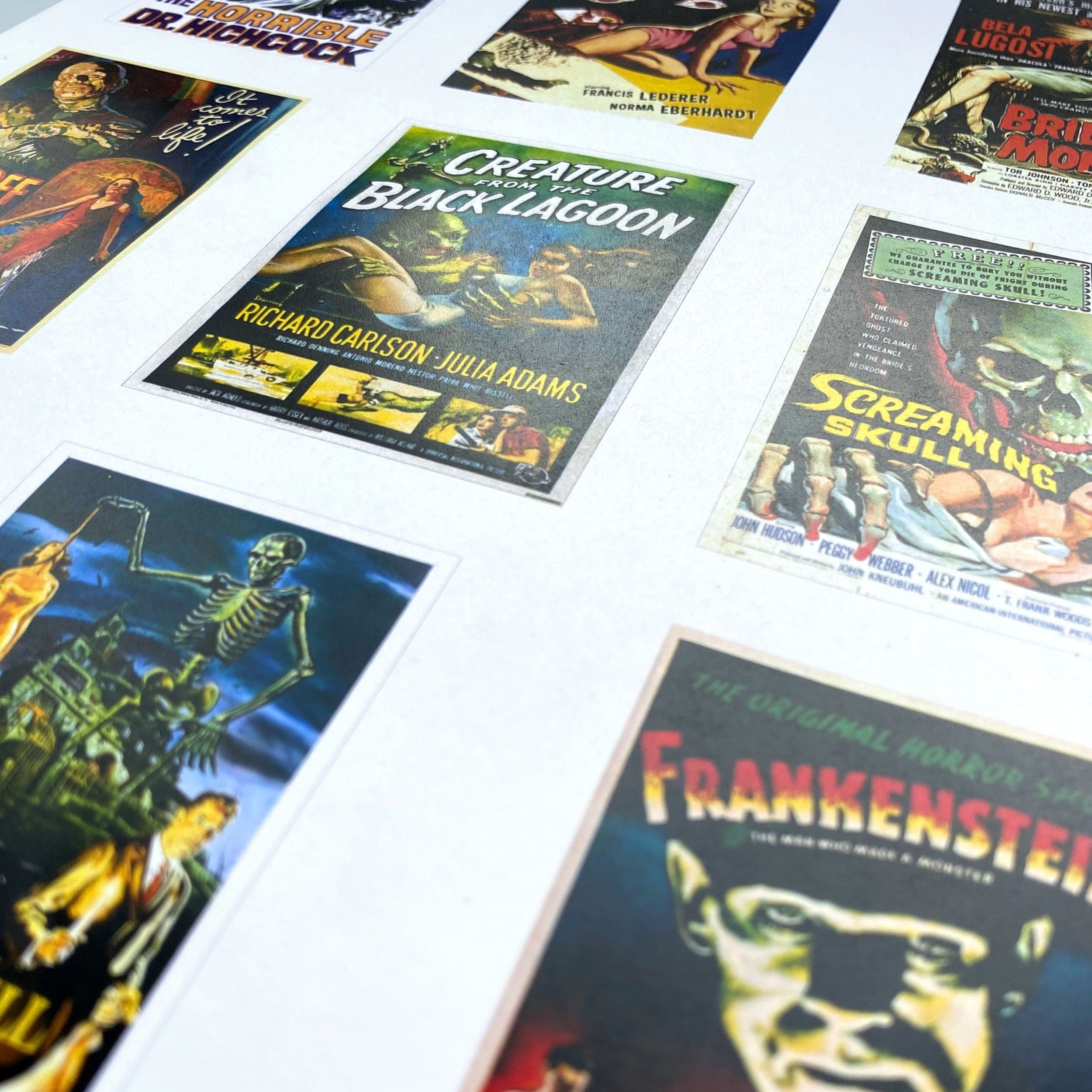 Miniature Horror Movie Posters Dollhouse Vintage Wall Art 1:12 - Etsy