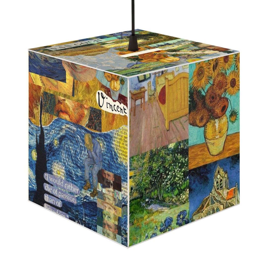 Van Gogh Light Cube Lamp - Etsy