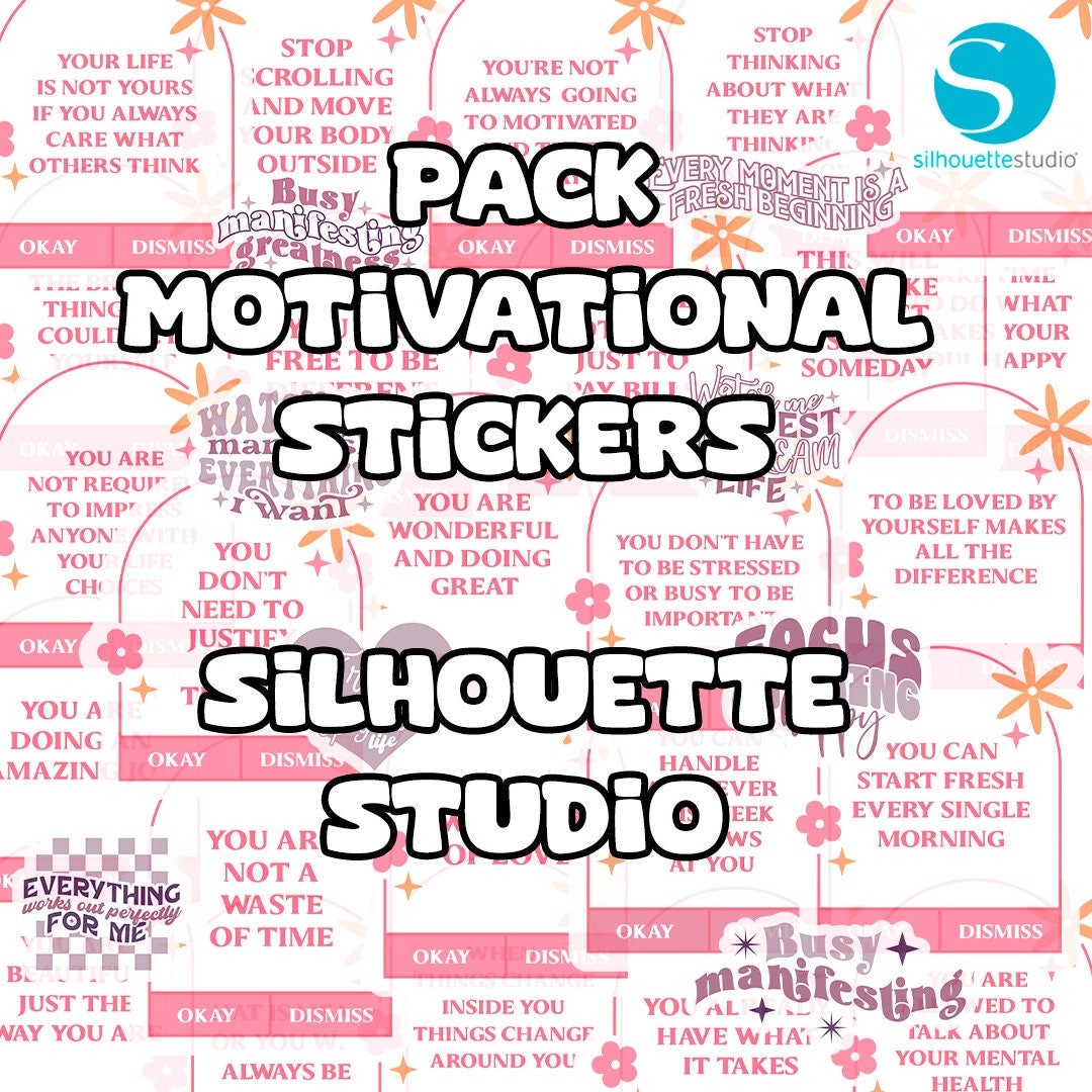 PACK Silhouette Studio Stickers Ready to Print, Print and Cut, Full ...
