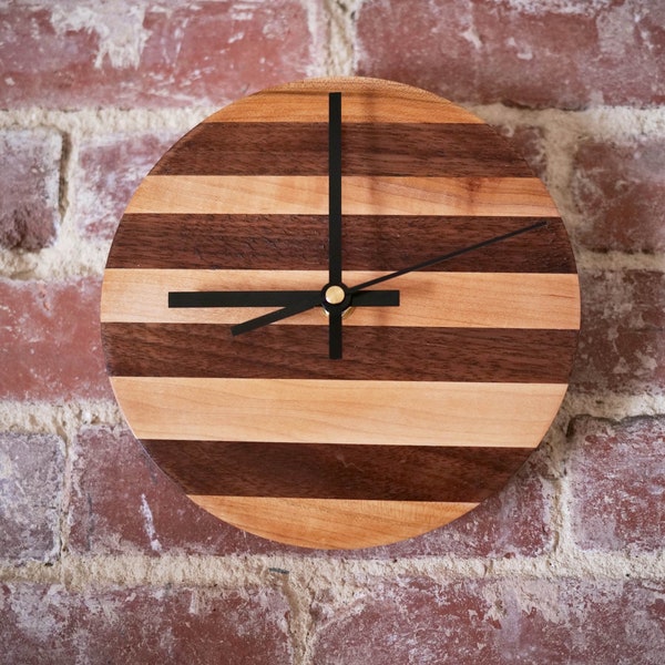Turned Wood Clock - Etsy